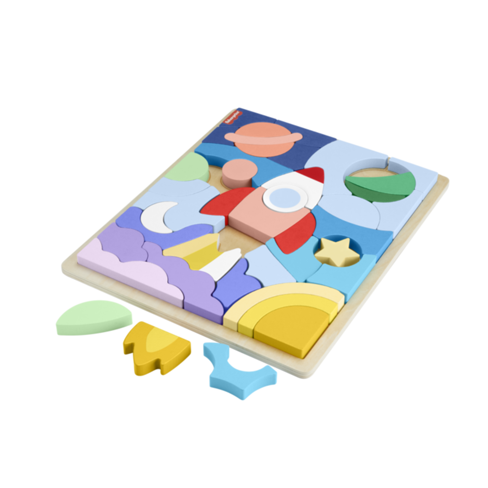 Fisher-Price Wooden Space Blocks Puzzle – Shop Mattel Australia
