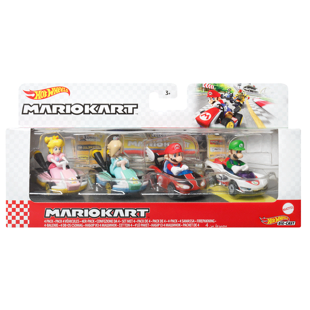 Hot Wheels Mario Kart 4 Pack - Assorted* – Shop Mattel Australia