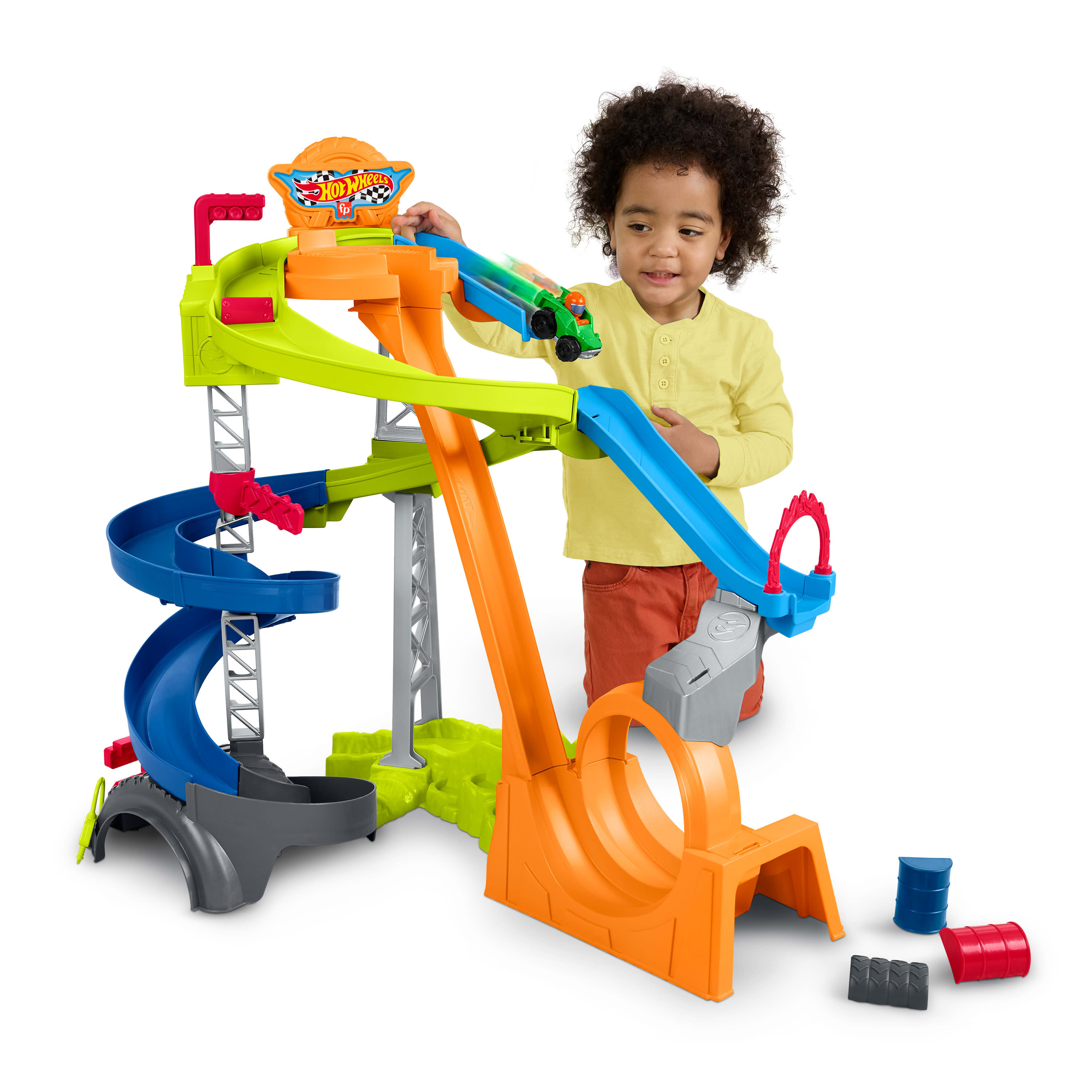 Hot Wheels Spiral Stunt Speedway by Little People – Shop Mattel Australia
