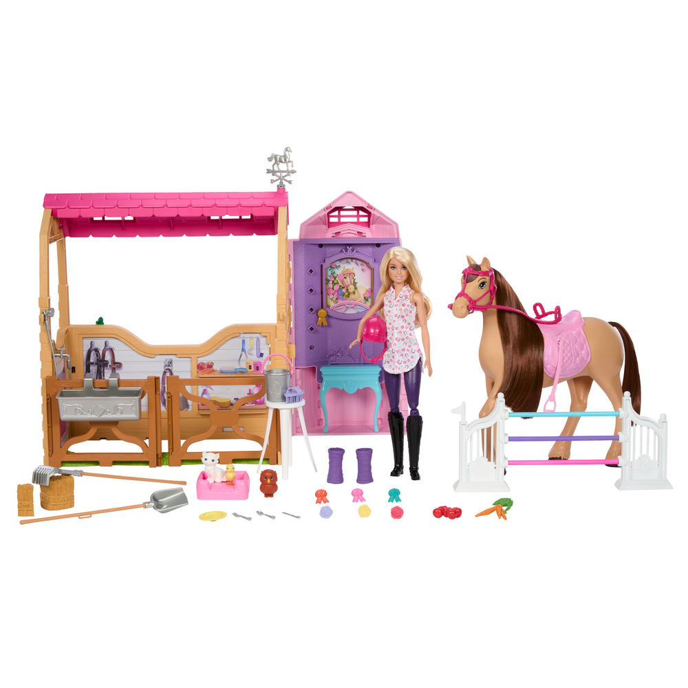 Barbie Mysteries: The Great Horse Chase Stable Playset with Doll, Toy ...
