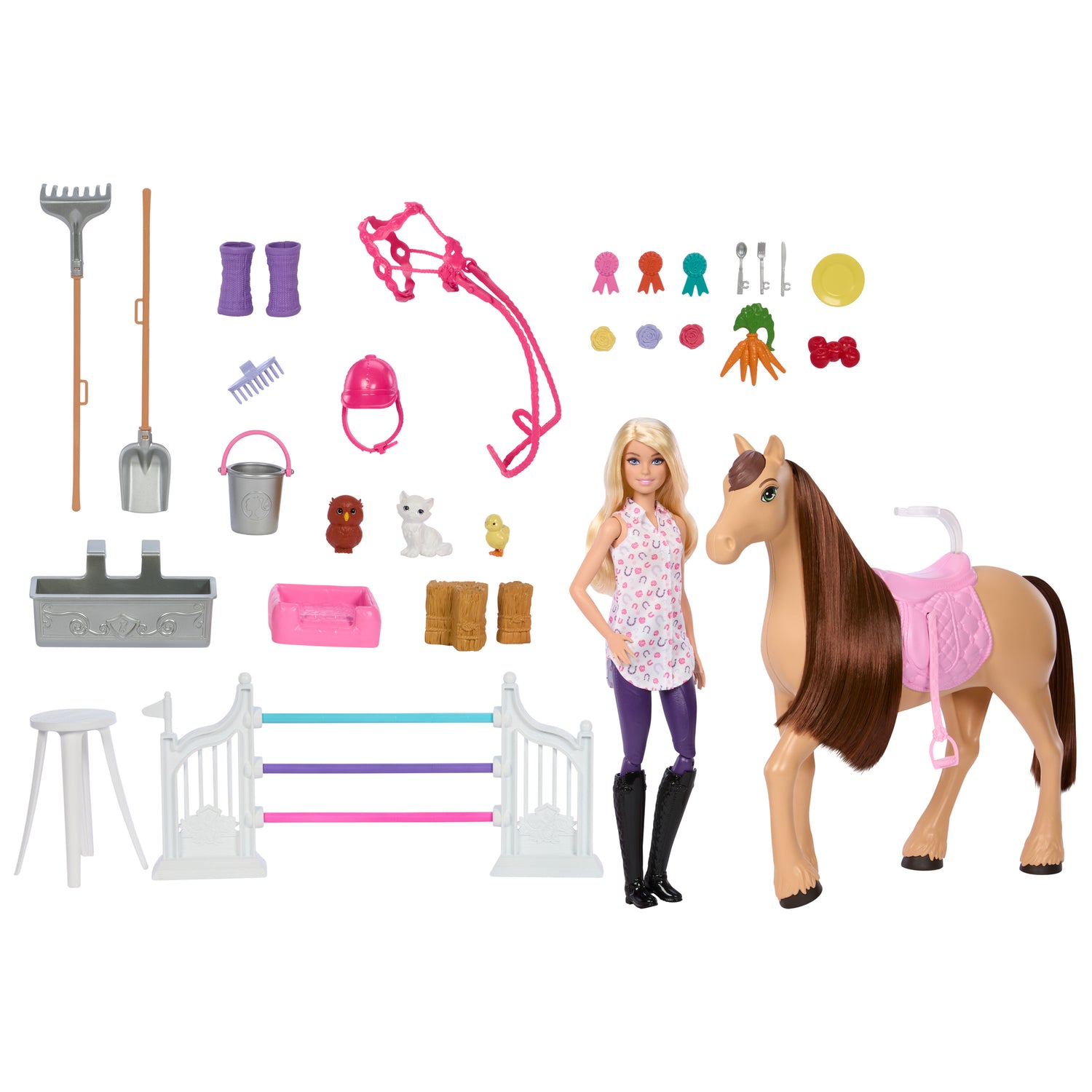 Barbie Mysteries: The Great Horse Chase Stable Playset with Doll, Toy ...