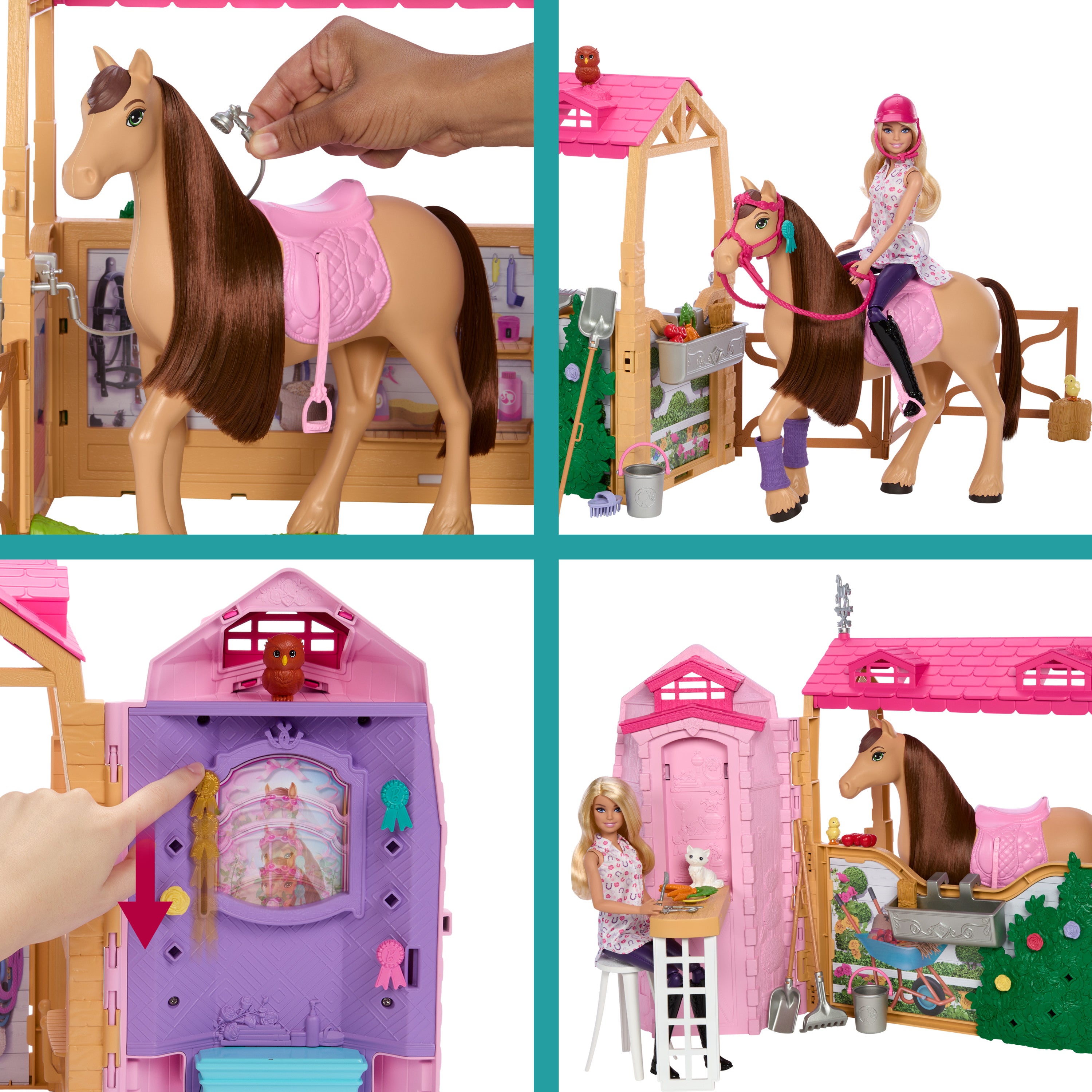 Barbie Mysteries: The Great Horse Chase Stable Playset with Doll, Toy ...