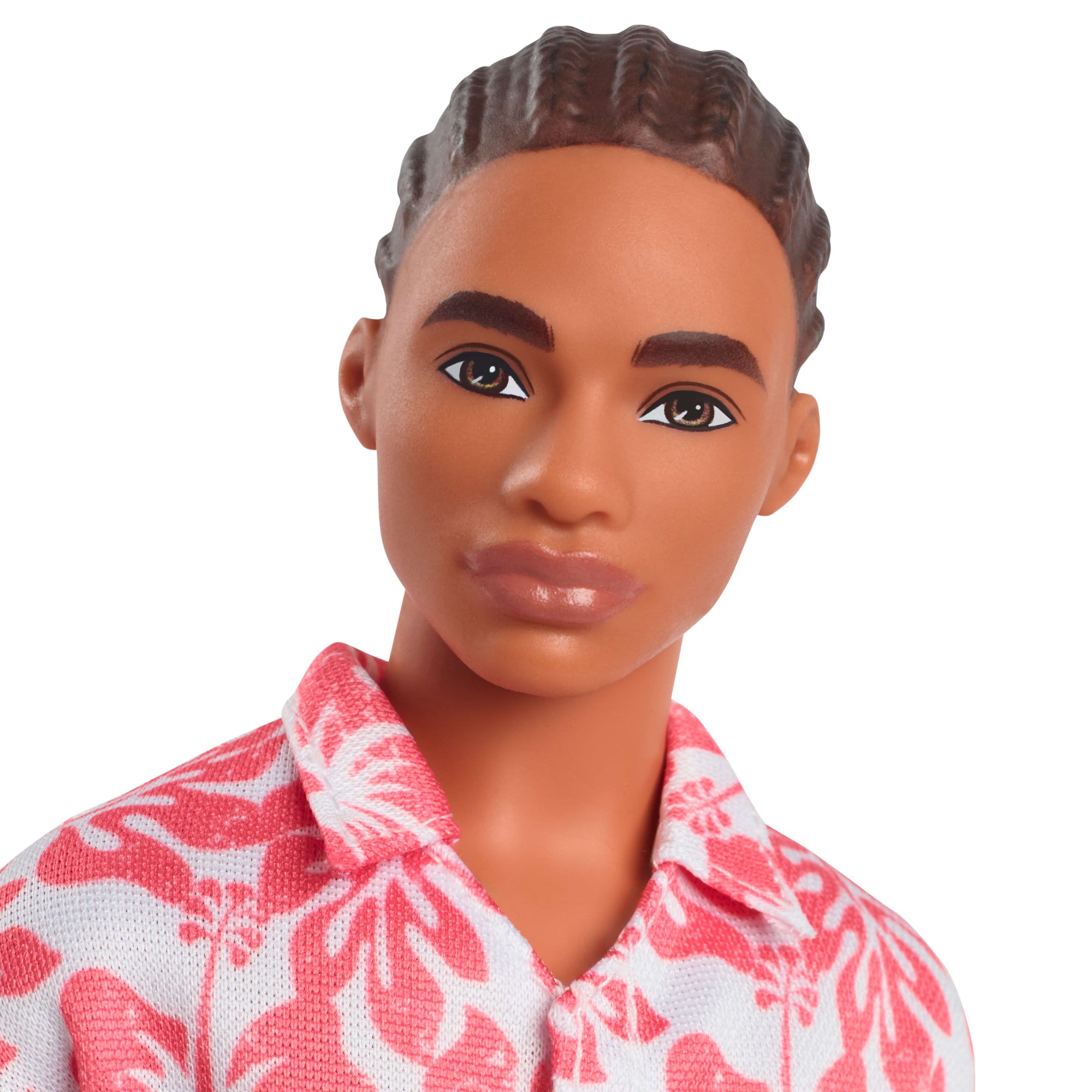 Barbie Fashionistas Ken Doll #235 in Hawaiian Print Jumpsuit with Green ...