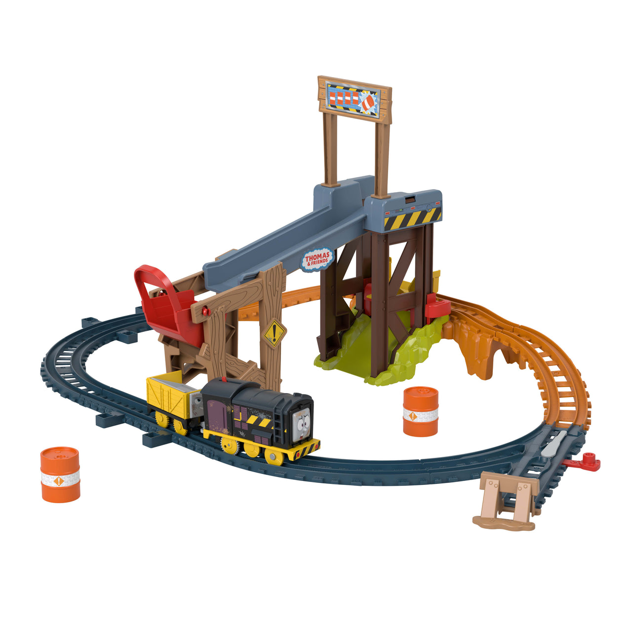 Thomas & Friends Diesel’s Lift & Load Construction Set, Motorized Toy ...
