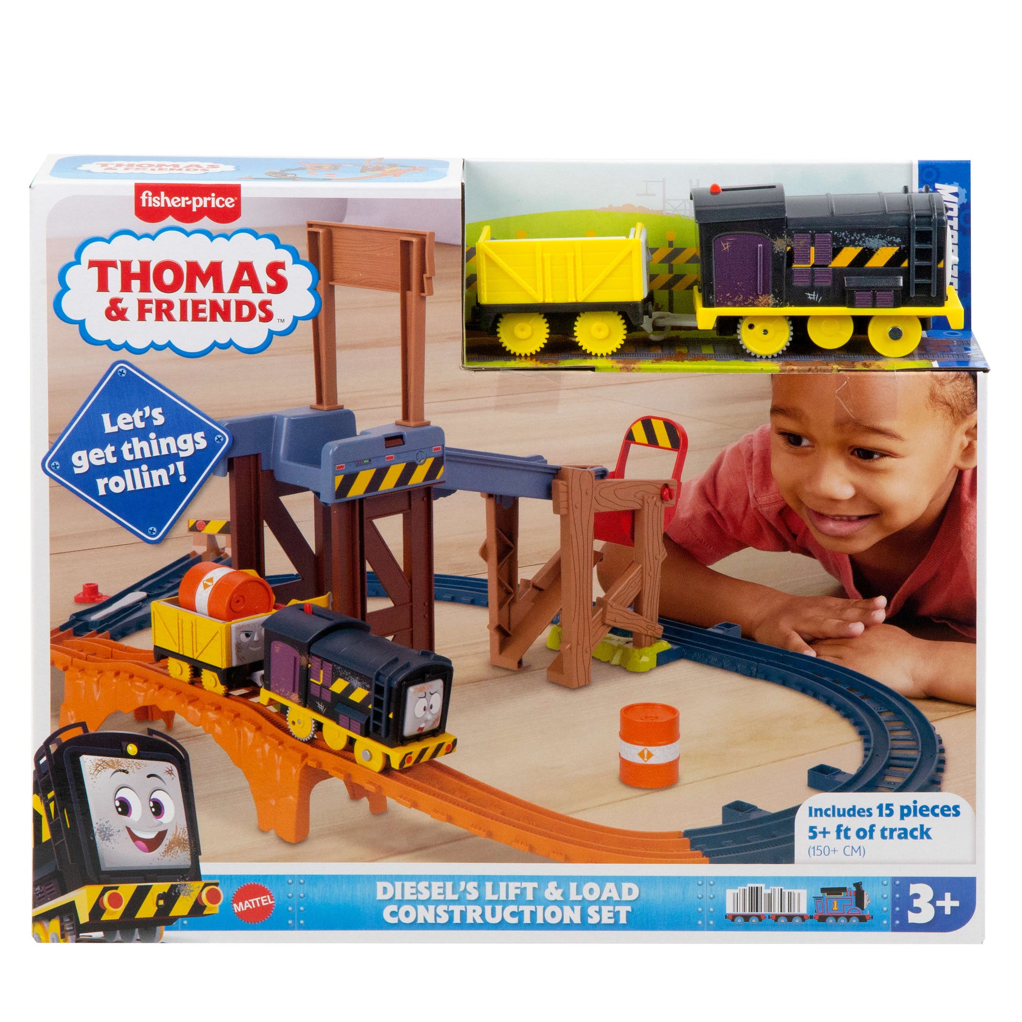 Thomas & Friends Diesel’s Lift & Load Construction Set, Motorized Toy ...