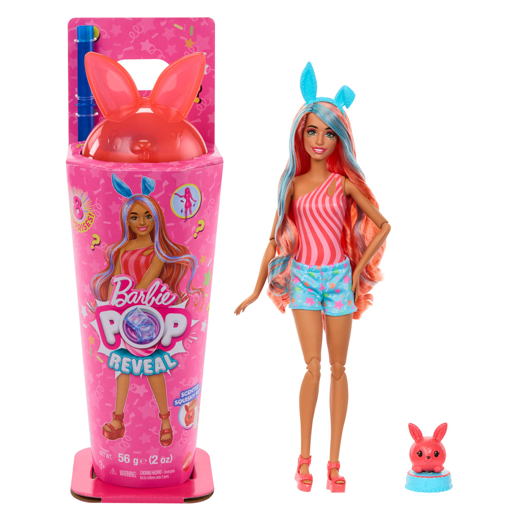 Barbie Pop Reveal Shakes Series Doll & Accessories Set, Scented Bright ...