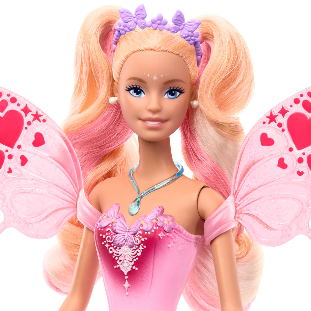 Barbie Fantasy Fairy Doll with Colour-Change Wings and Outfit, Includes ...