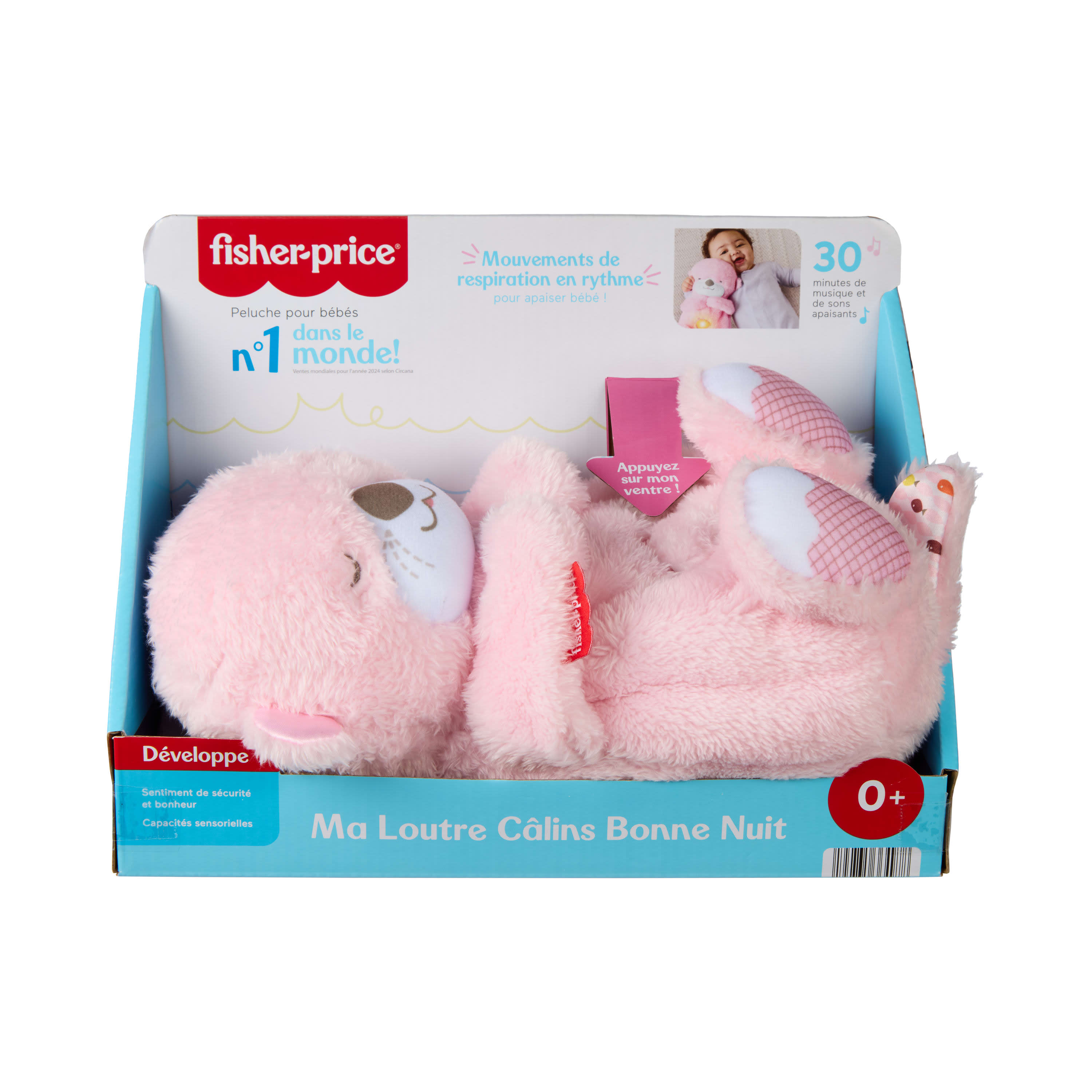 Fisher-Price Soothe 'n Snuggle Otter, Pink Plush Baby Toy, Sound ...
