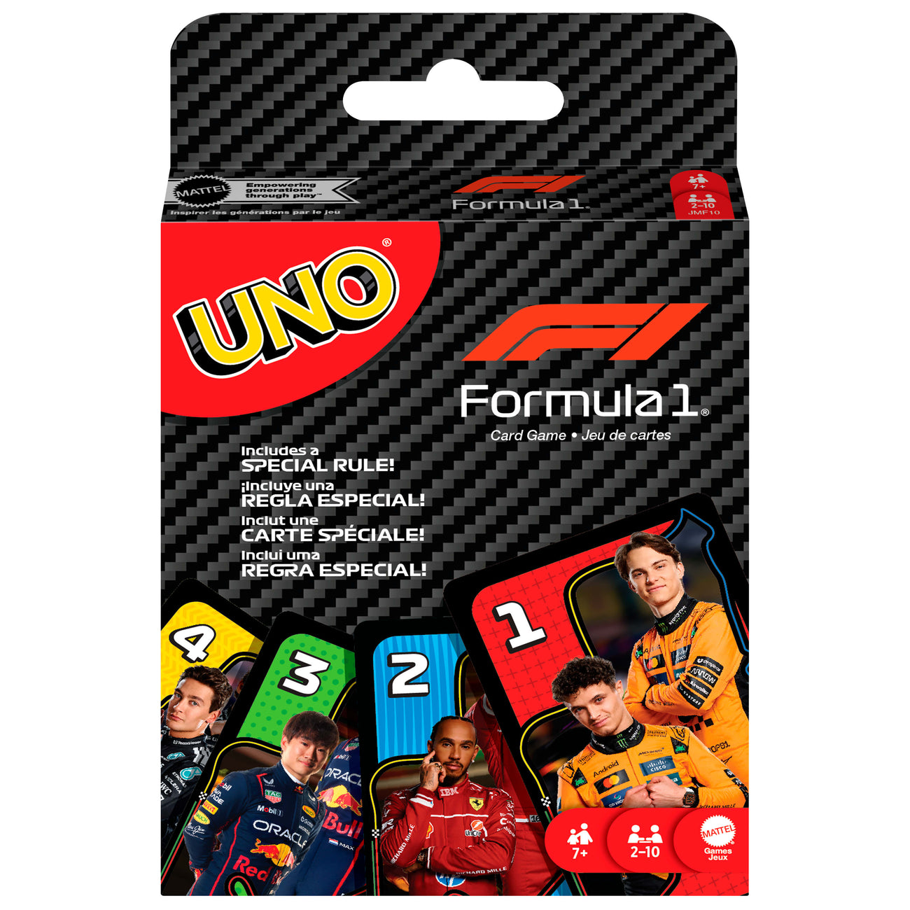 UNO F1 Card Game with Themed Deck & Special Rule for Kids, Adults ...