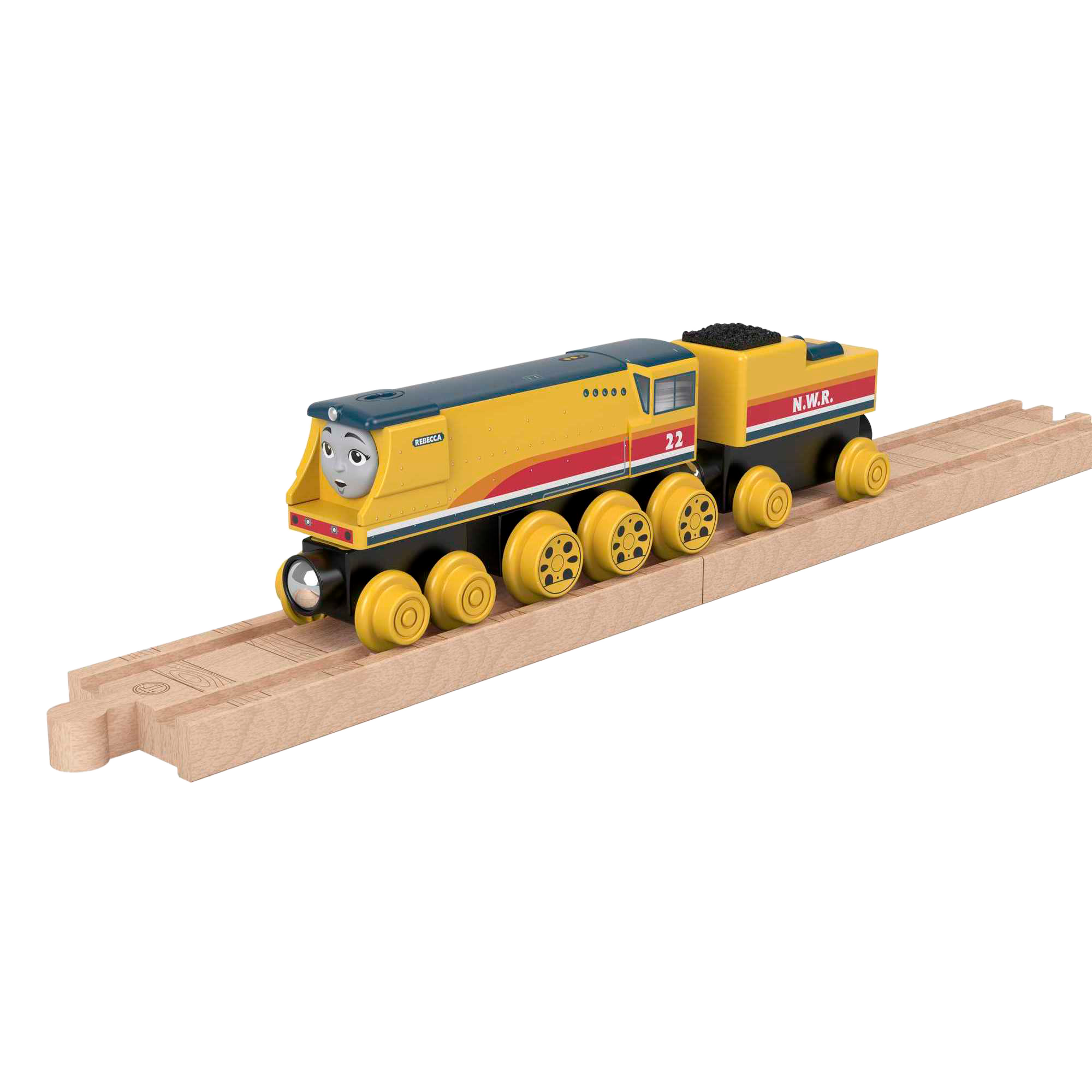 Fisher-Price Thomas & Friends Wooden Railway Rebecca Engine and Coal-C ...